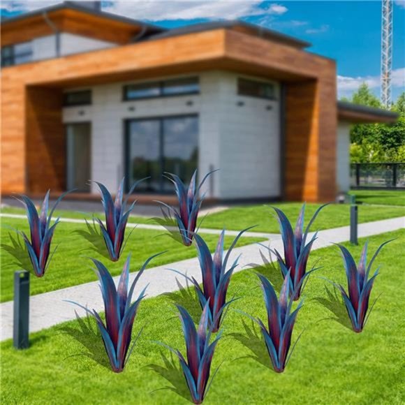 Accents | Metal Agave Tequila Rustic Sculpture With Solar Gazing Ball ...